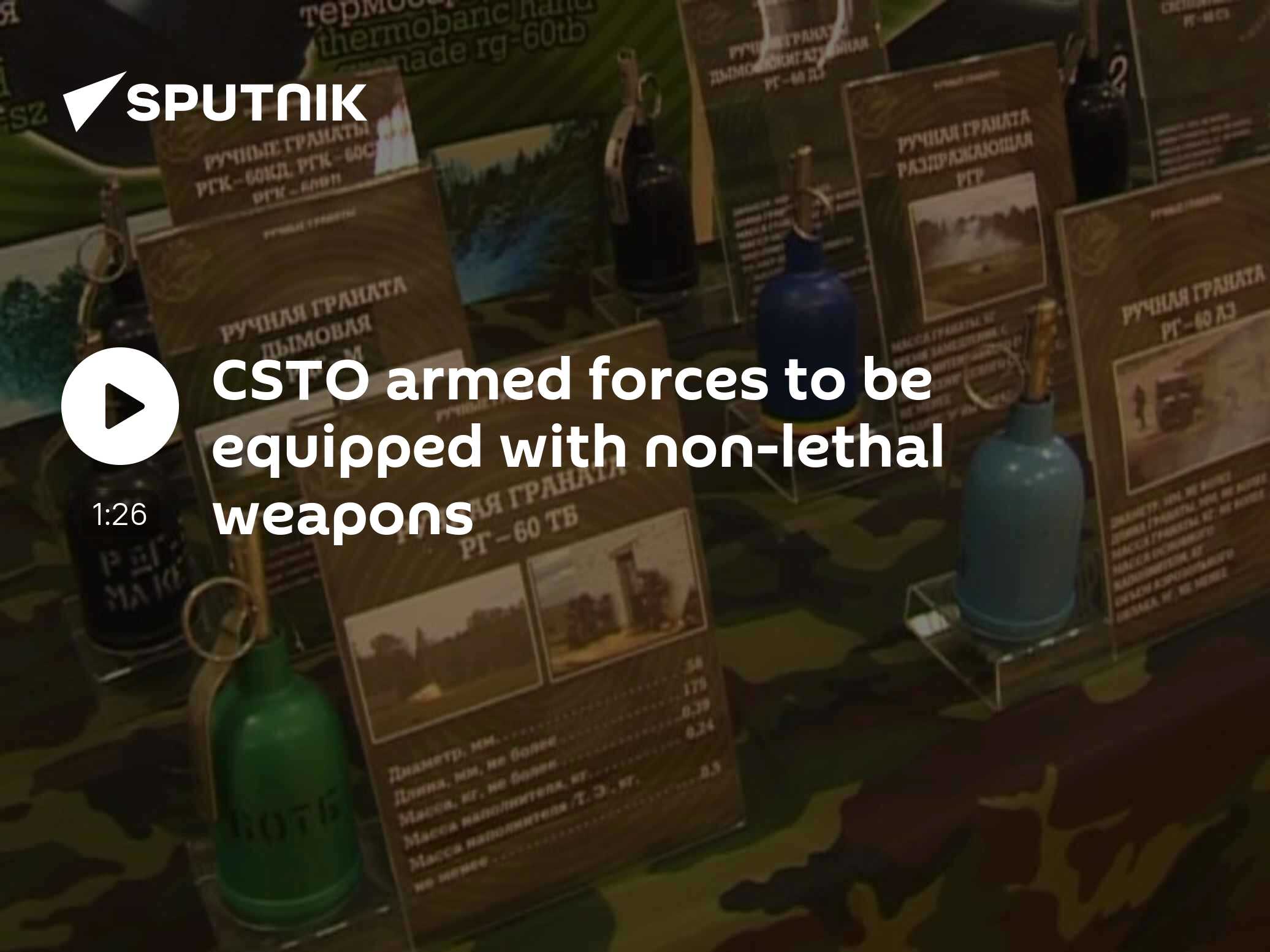 CSTO armed forces to be equipped with non-lethal weapons - 12.10.2010 ...