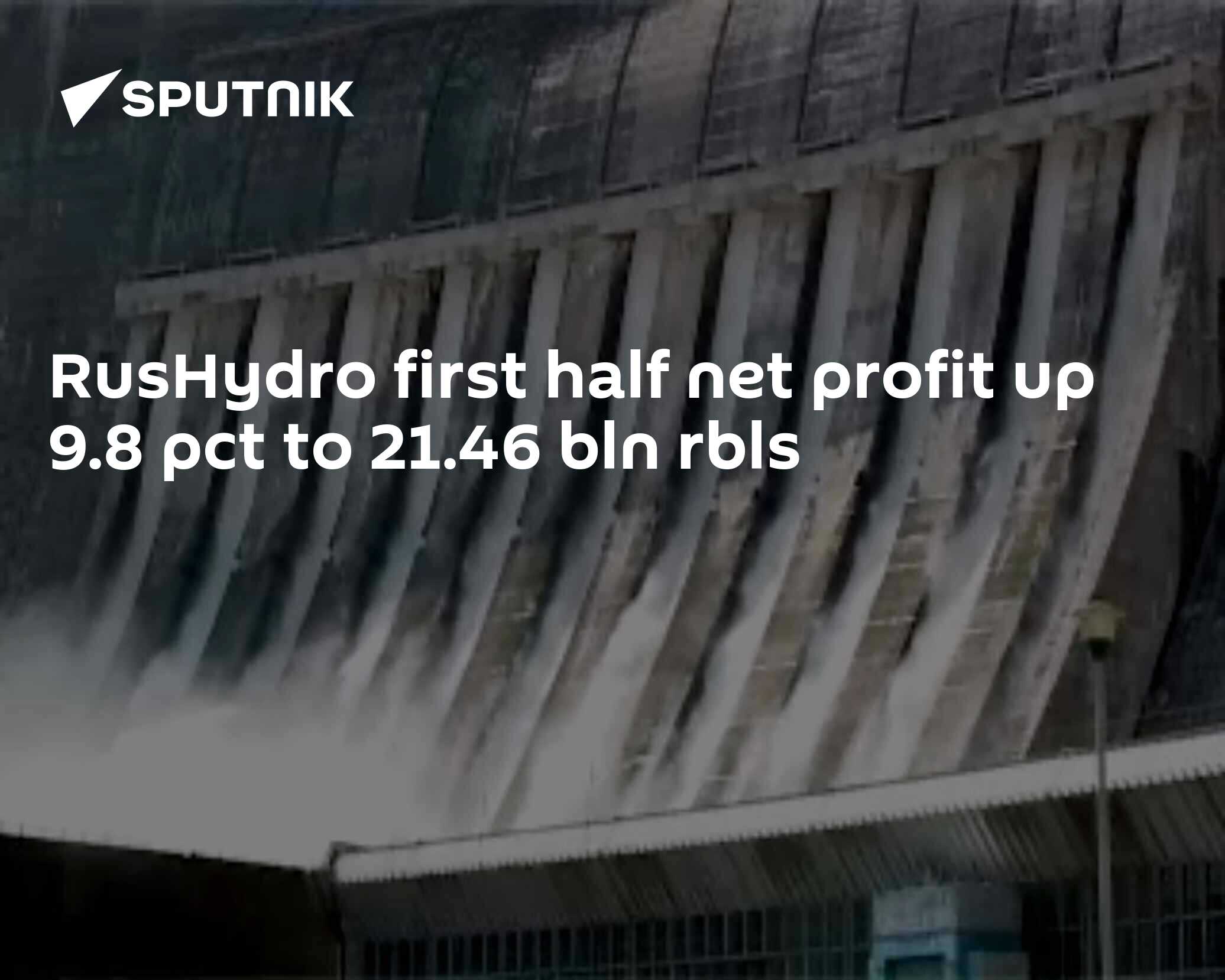 RusHydro first half net profit up 9.8 pct to 21.46 bln rbls - 23.11.2010, Sputnik International