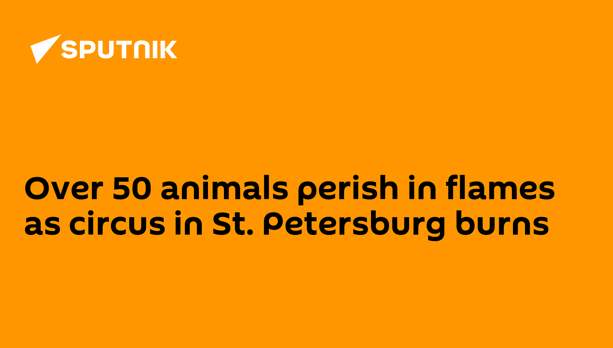 Over 50 animals perish in flames as circus in St. Petersburg burns - 27 ...