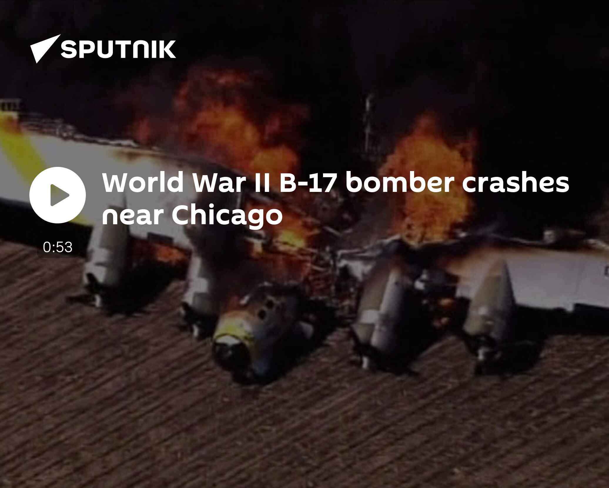 World War II B-17 bomber crashes near Chicago - 14.06.2011, Sputnik ...