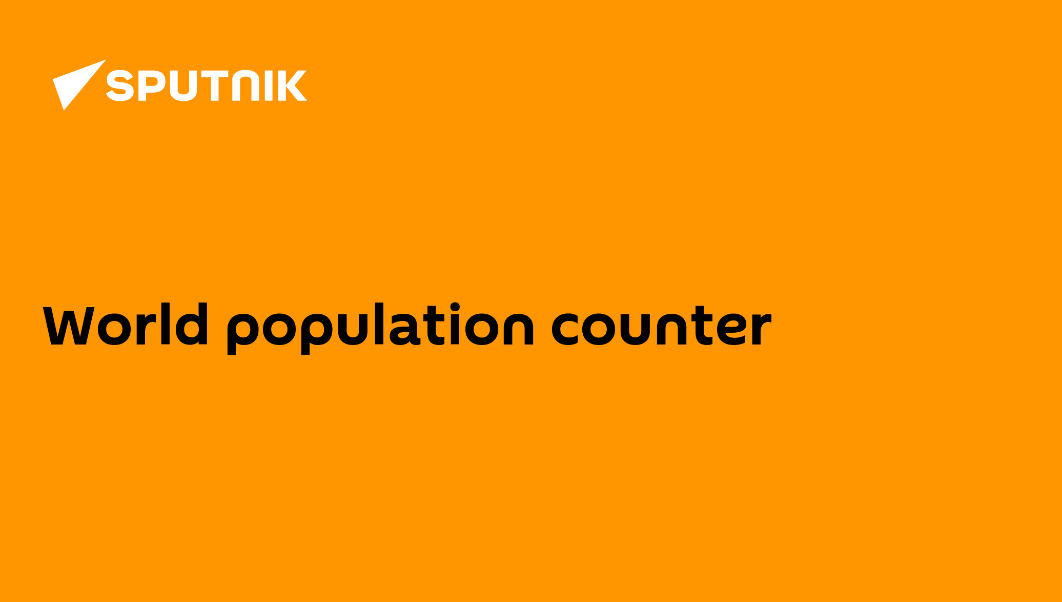 World population counter - 04.10.2011, Sputnik International