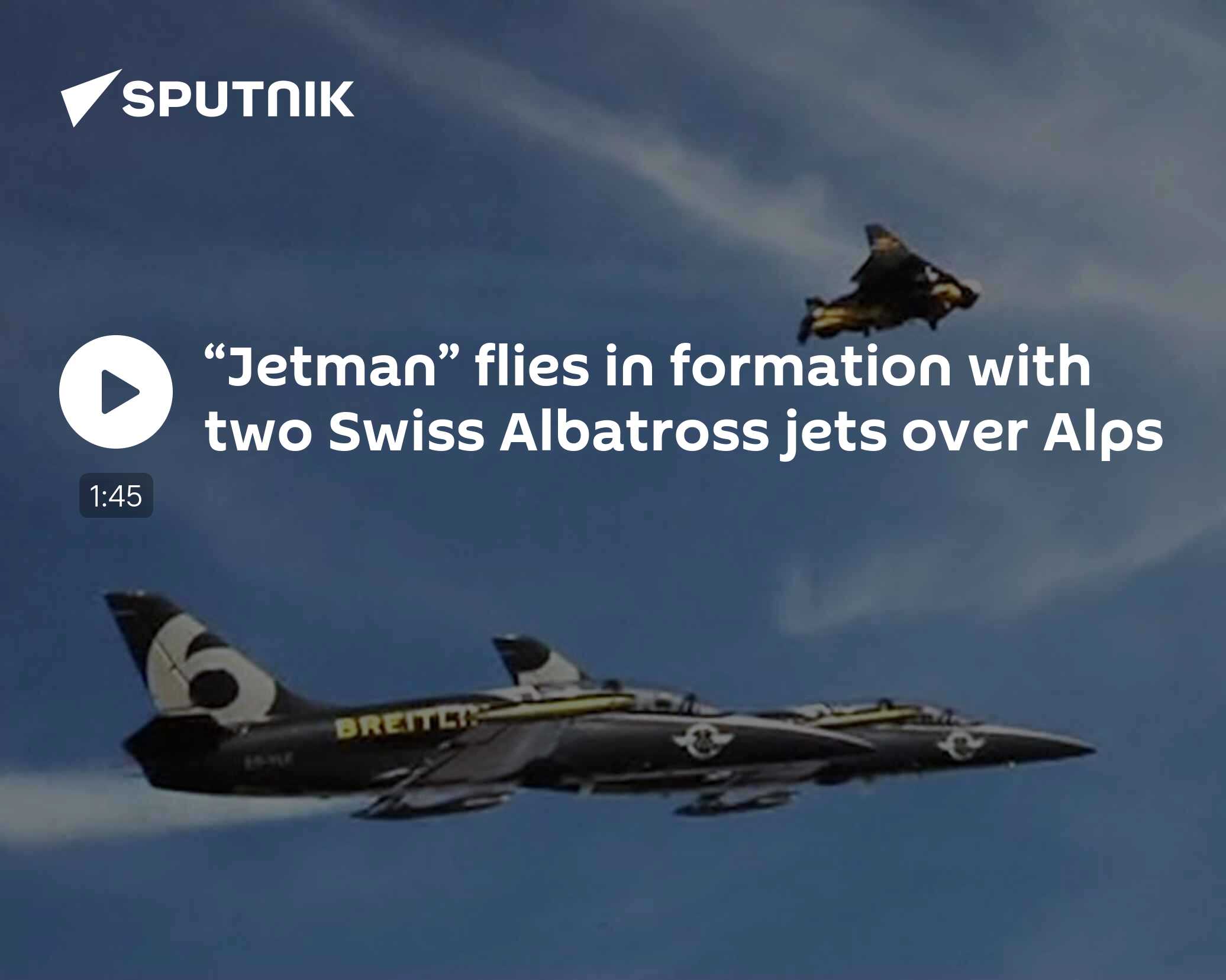 “Jetman” flies in formation with two Swiss Albatross jets over Alps ...