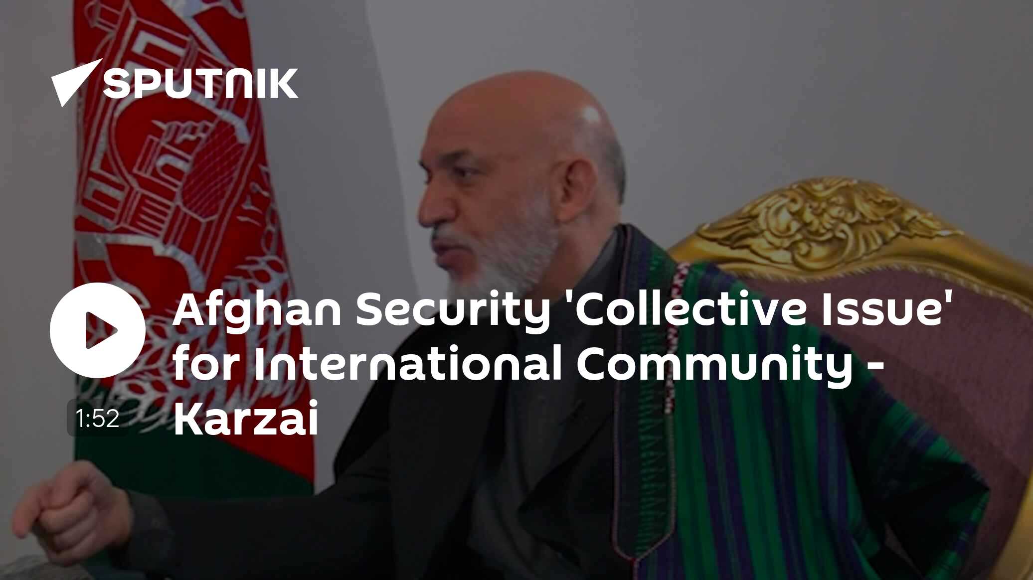 Afghan Security 'Collective Issue' for International Community - Karzai ...
