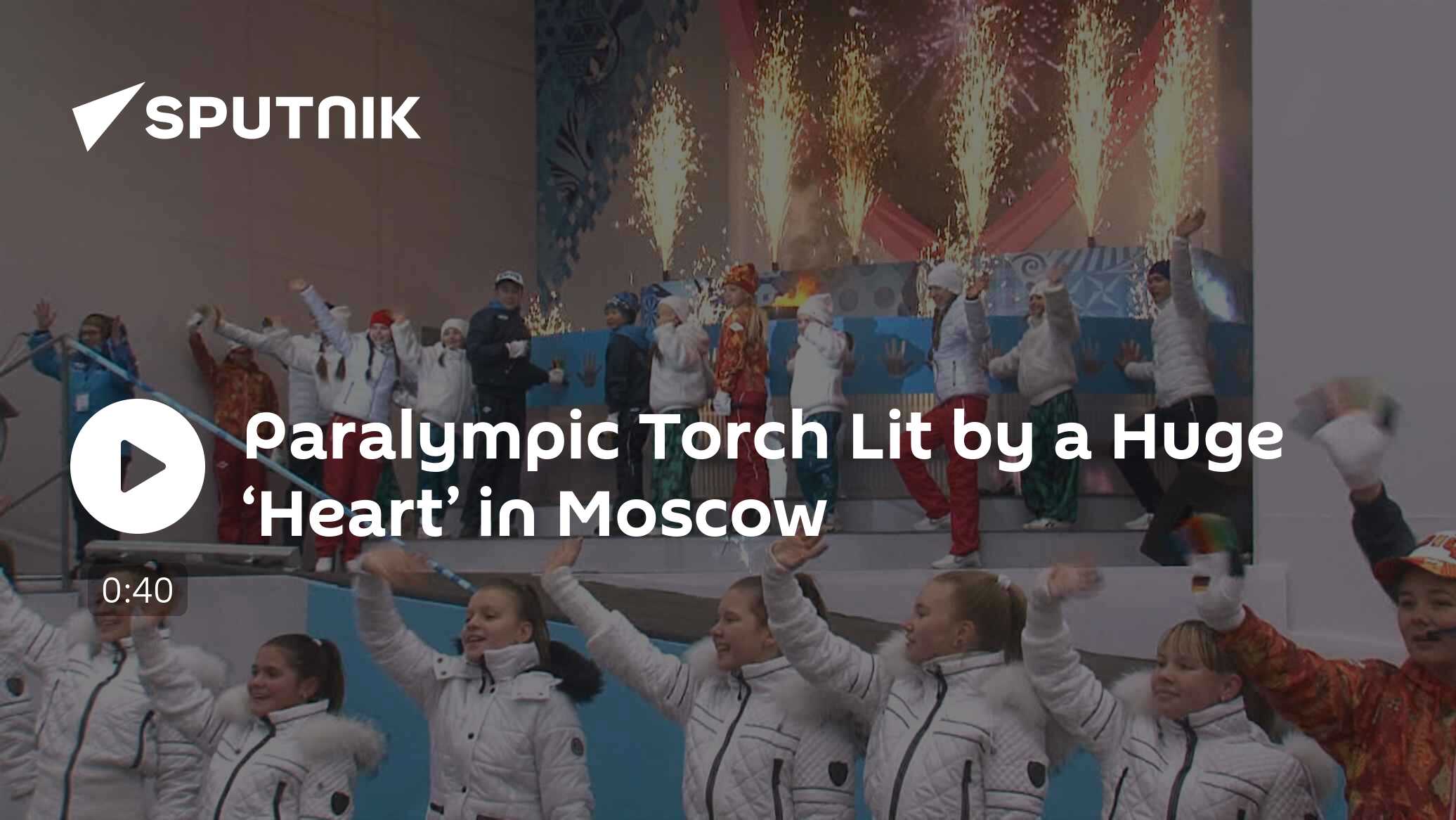 Paralympic Torch Lit by a Huge ‘Heart’ in Moscow - 03.03.2014, Sputnik ...