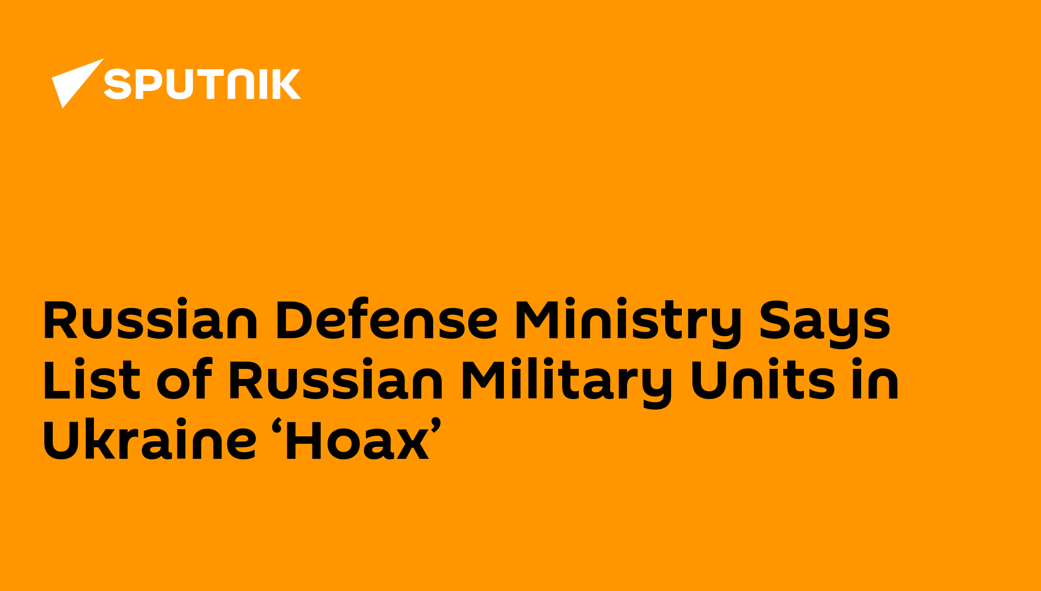 Russian Defense Ministry Says List of Russian Military Units in Ukraine ...