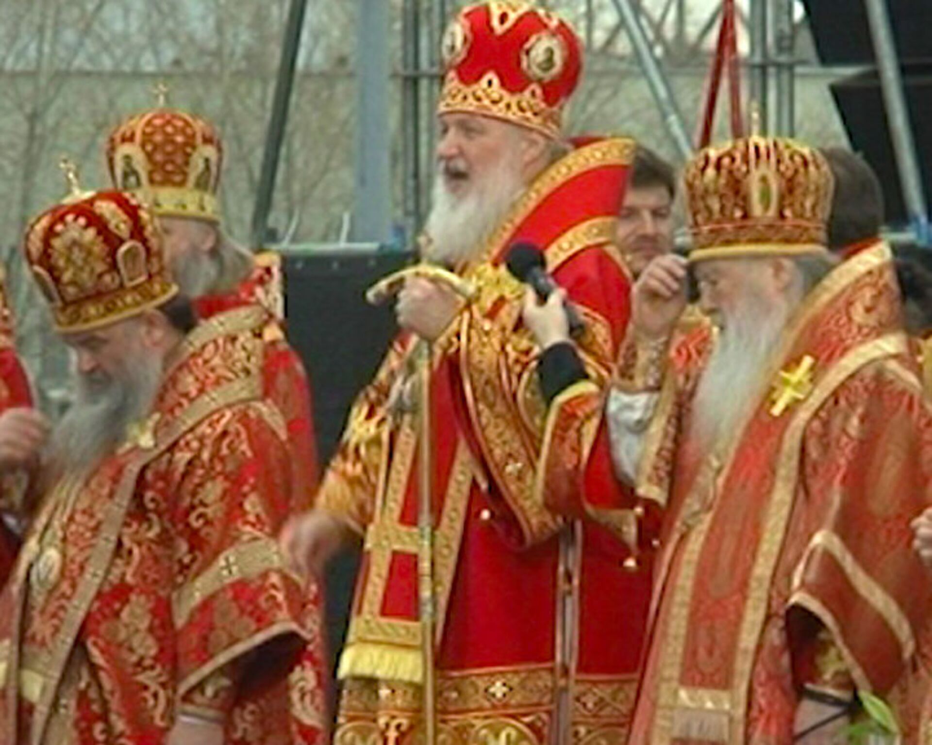 Desecrated Sacred Objects Carried in a Crucession around Christ the ...